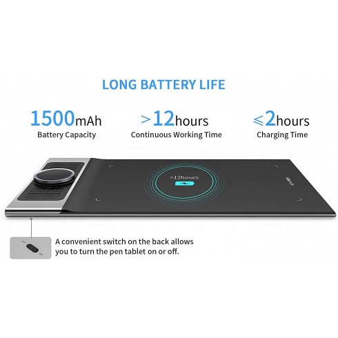 XP PEN Deco Pro MW Bluetooth Graphics Tablet 11×6 Inches Wireless (Deco ...