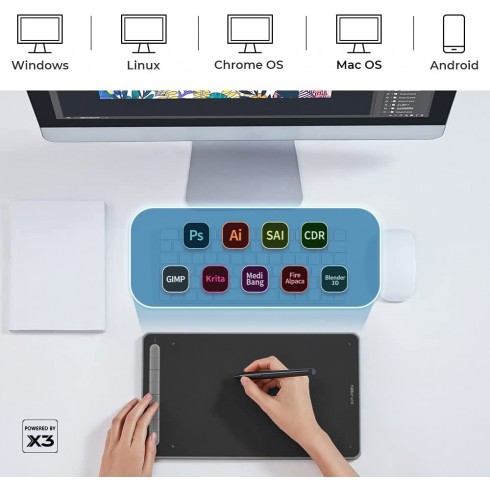 Xp pen Wireless Drawing Tablet Deco LW 10" Bluetooth