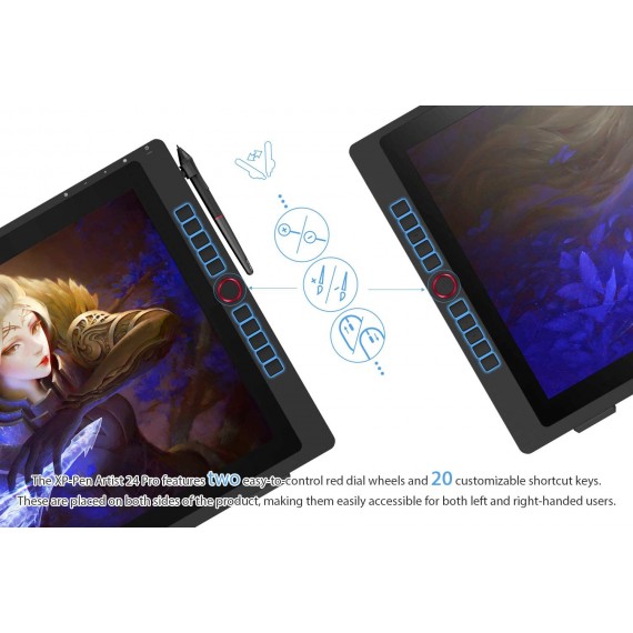 XP Pen Artist24 Pro Drawing Pen Display Graphics Tablet 23.8 Inch Screen