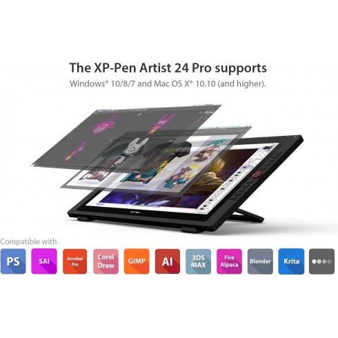 XP Pen Artist24 Pro Drawing Pen Display Graphics Tablet 23.8 Inch Screen