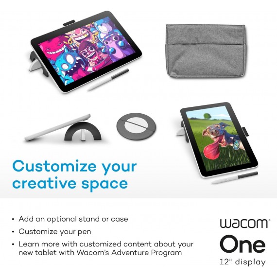 Wacom One 12 DTC-121W0B Drawing Tablet with Screen (2024)